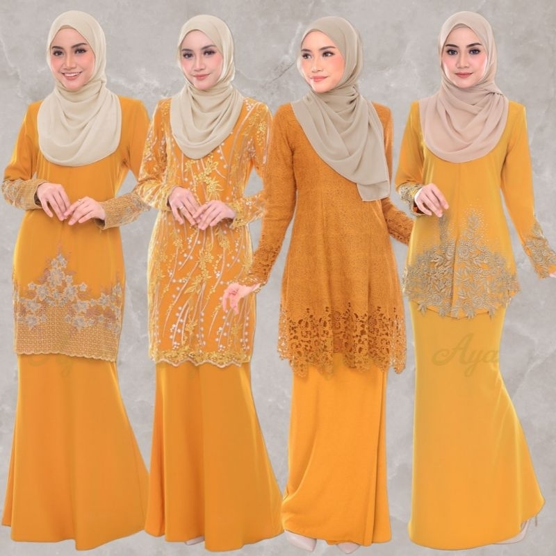 TEMA MUSTARD GOLD BAJU RAYA 2025 SALE | Shopee Malaysia