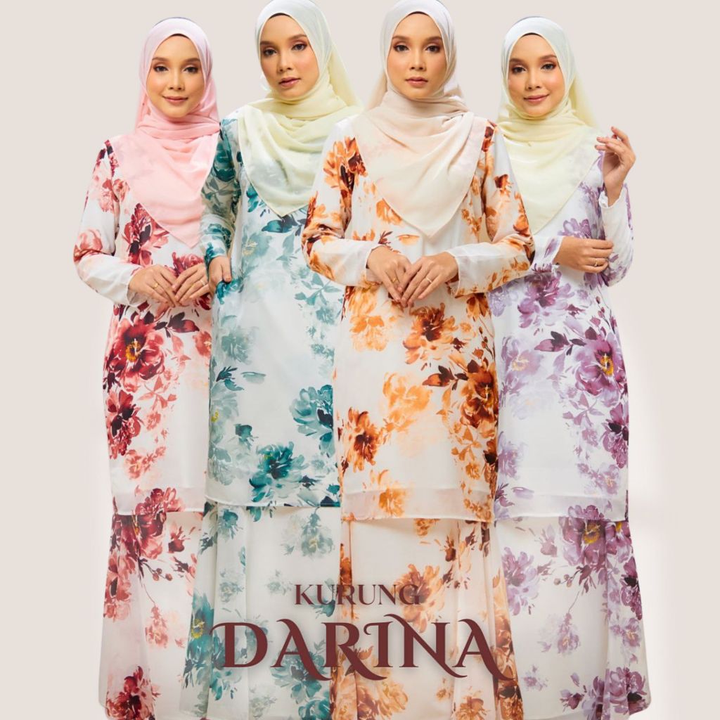 NEW ARRIVAL BAJU KURUNG DARINA BAJU KURUNG RAYA 2024 KURUNG CHIFFON ...