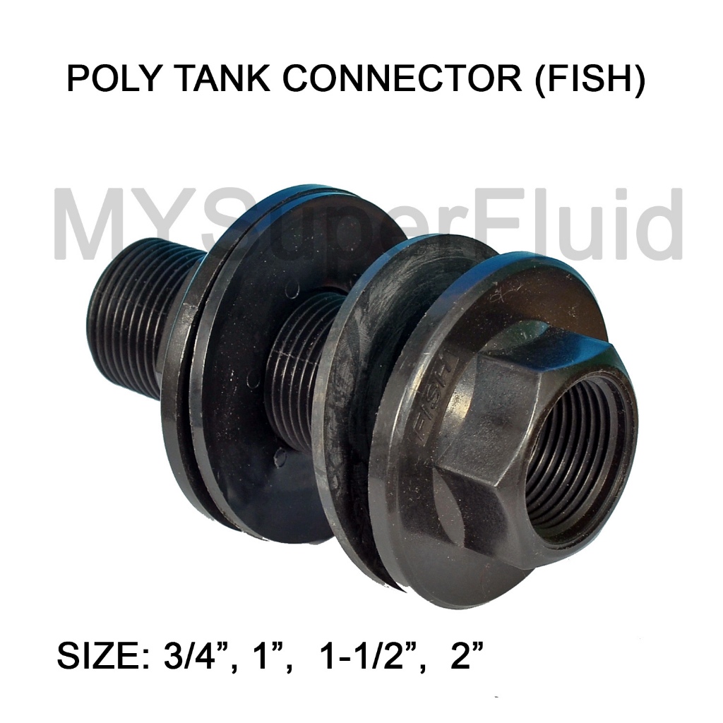 [3/4"] [1"] [1-1/2"] [2"] POLY TANK CONNECTOR FOR ALL WATER TANKS [1PCS] BRAND FISH | Shopee ...