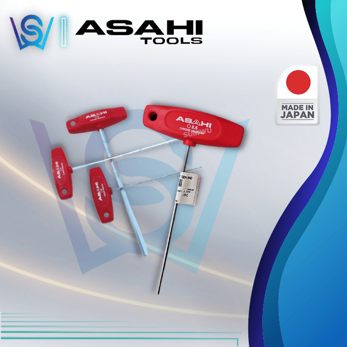 ASAHI JAPAN (2mm – 6mm) ATL T-Handle Allen Key 2mm 2.5mm 3mm 4mm 5mm ...