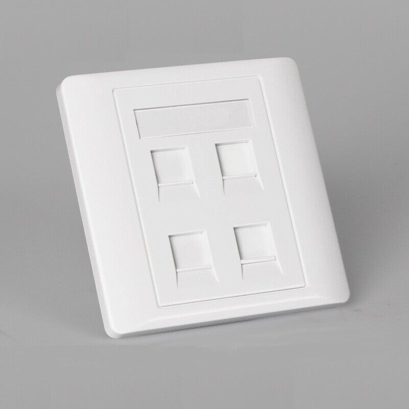 RJ45 Cat5e Cat6 1/2/3/4Ports Faceplate Data Wall Socket Outlet ...