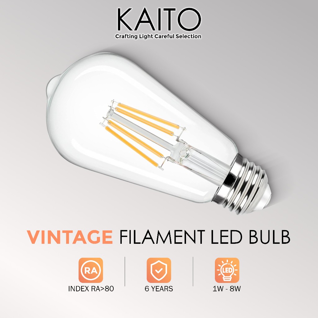KAITO Filament Lampu Led Light Bulb Lampu Led Siling Mentol E27 LED ...
