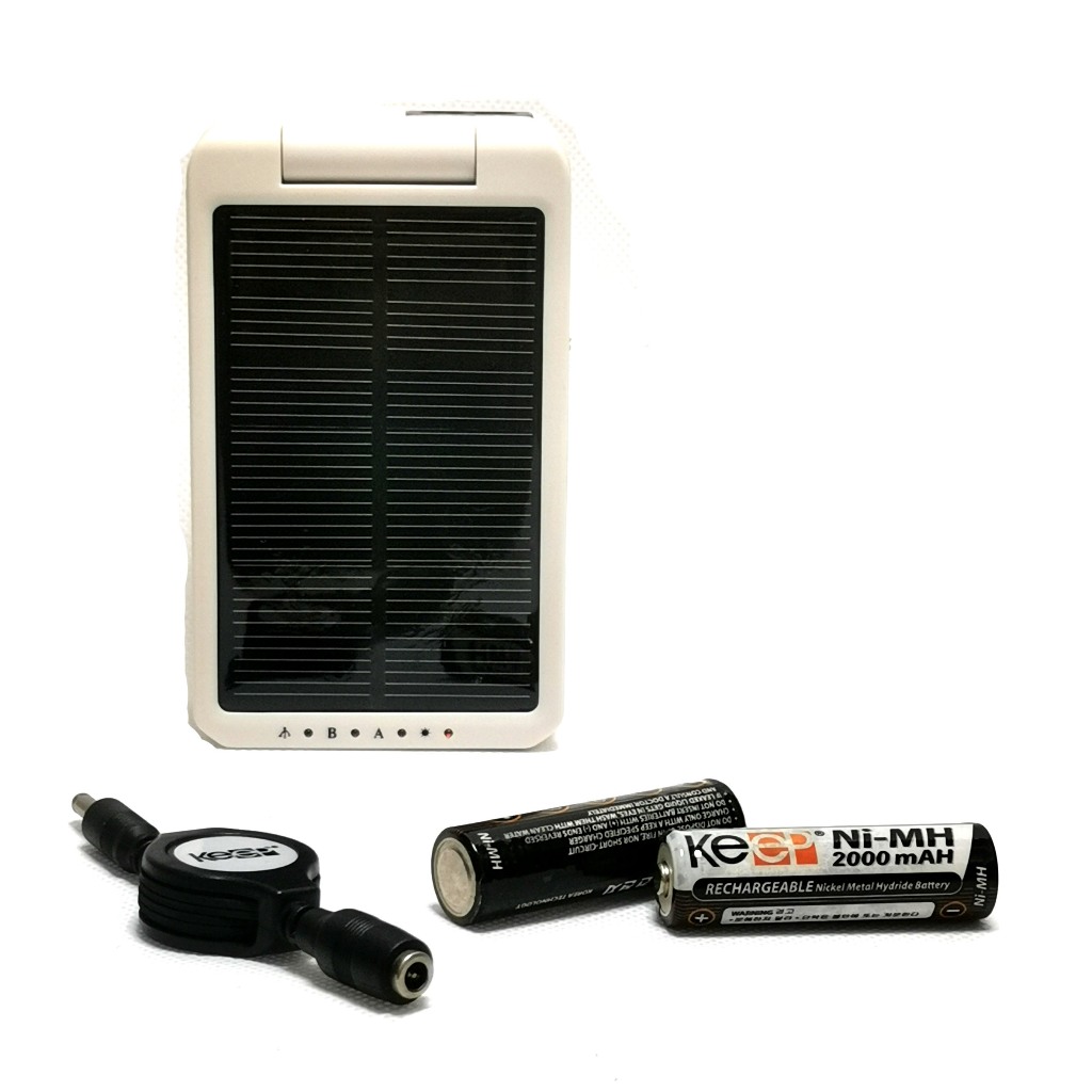 KEEP power smart quick charger + solar backup for AA AAA rechargeable ...