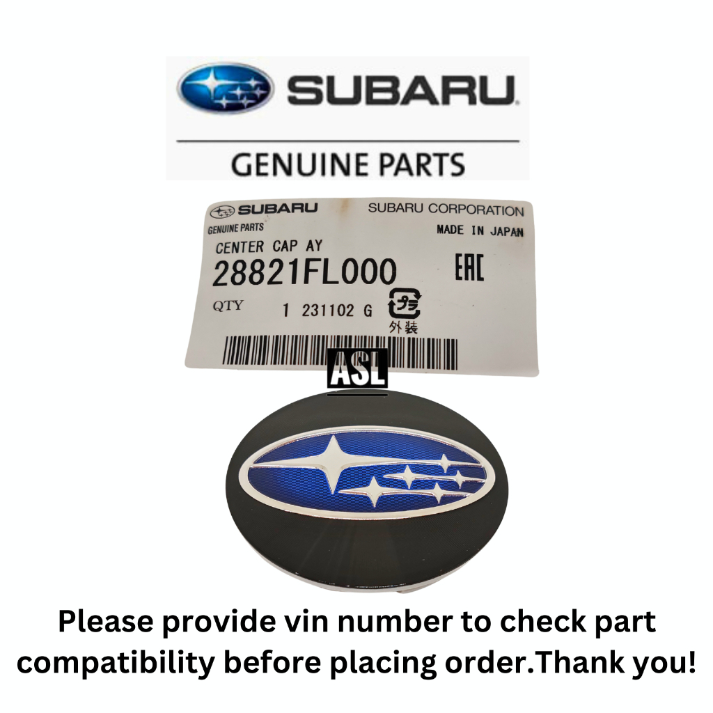 Genuine Subaru Wheel Center Cap Forester SK7 XV GT7 WRX VB 28821FL000 ...