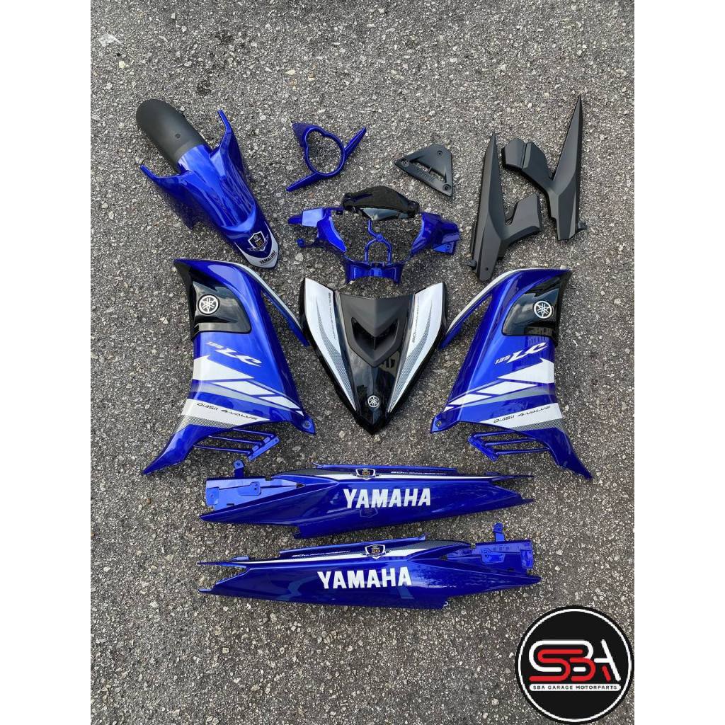COVERSET BODYSET YAMAHA LC LC135 V6 V7 DR 50TH ANNIVERSARY BLUE BIRU ...