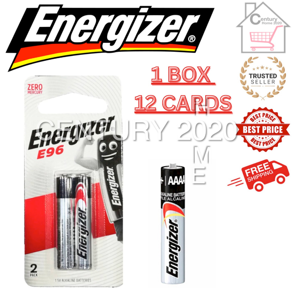 ENERGIZER Max Powerseal AAAA E96 Alkaline Battery 2pcs/pack 1 BOX NEW ...