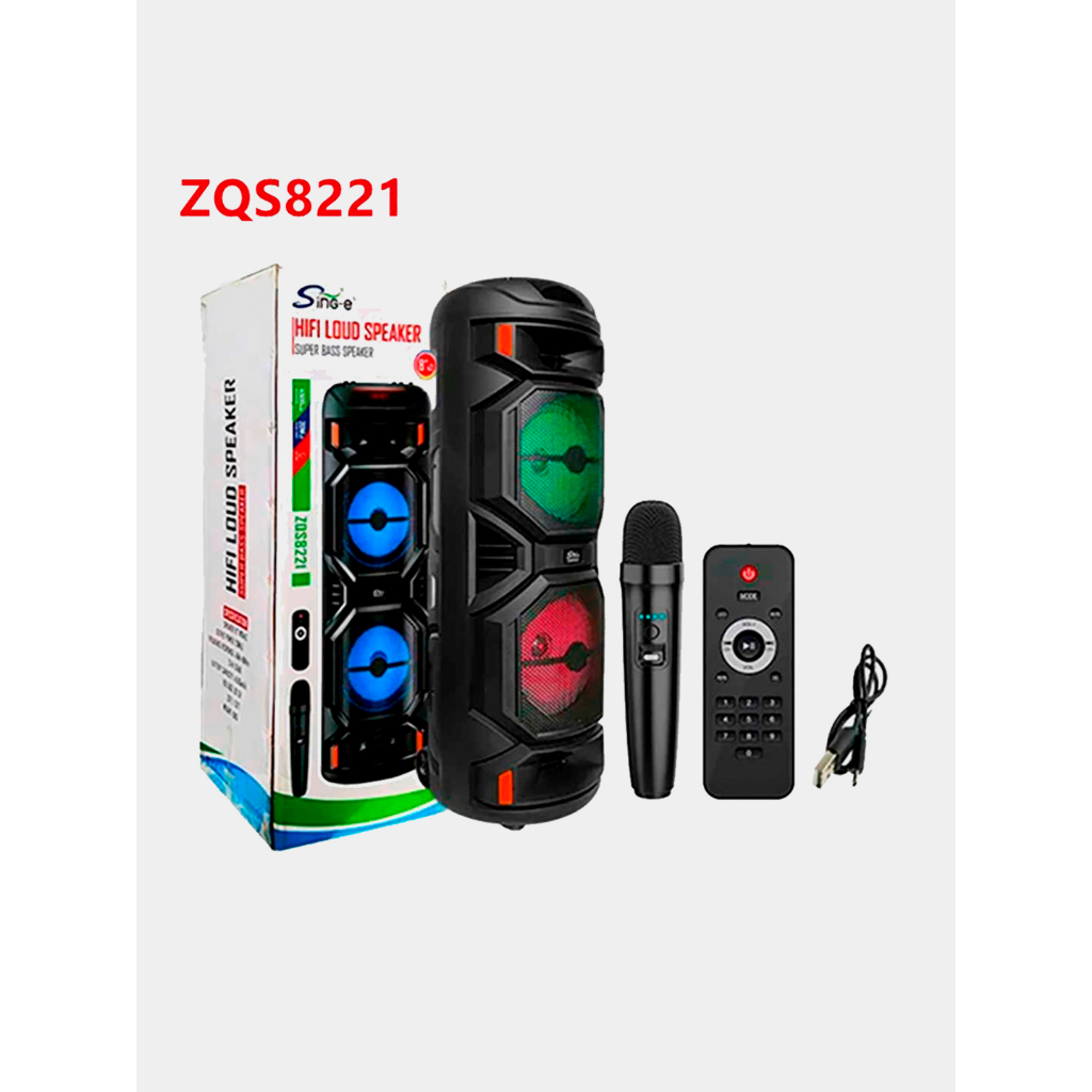 READY STOCK ZQS8221 40W High Power Bass Sound System Portable Wireless Bluetooth Speaker Karaoke ...