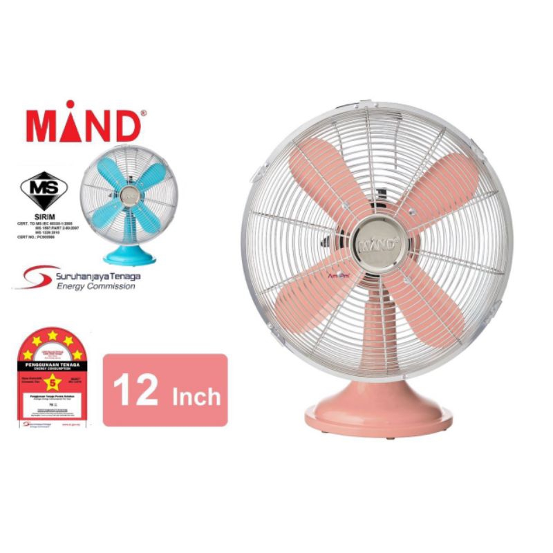MIND TABLE FAN 12" RETRO MD-12ATD | Shopee Malaysia