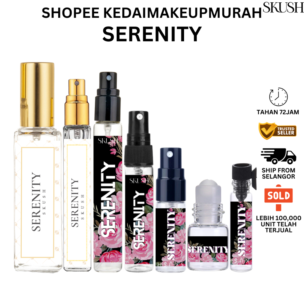 SKUSH SERENITY Body Perfume Travel High Quality Tahan Lama 24 Jam Women ...