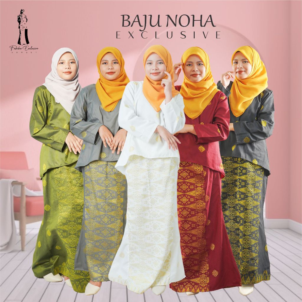 By Fabiha Exclusive | Songket Kurung Noha Gold Tenun Asli Bunga Tabur ...