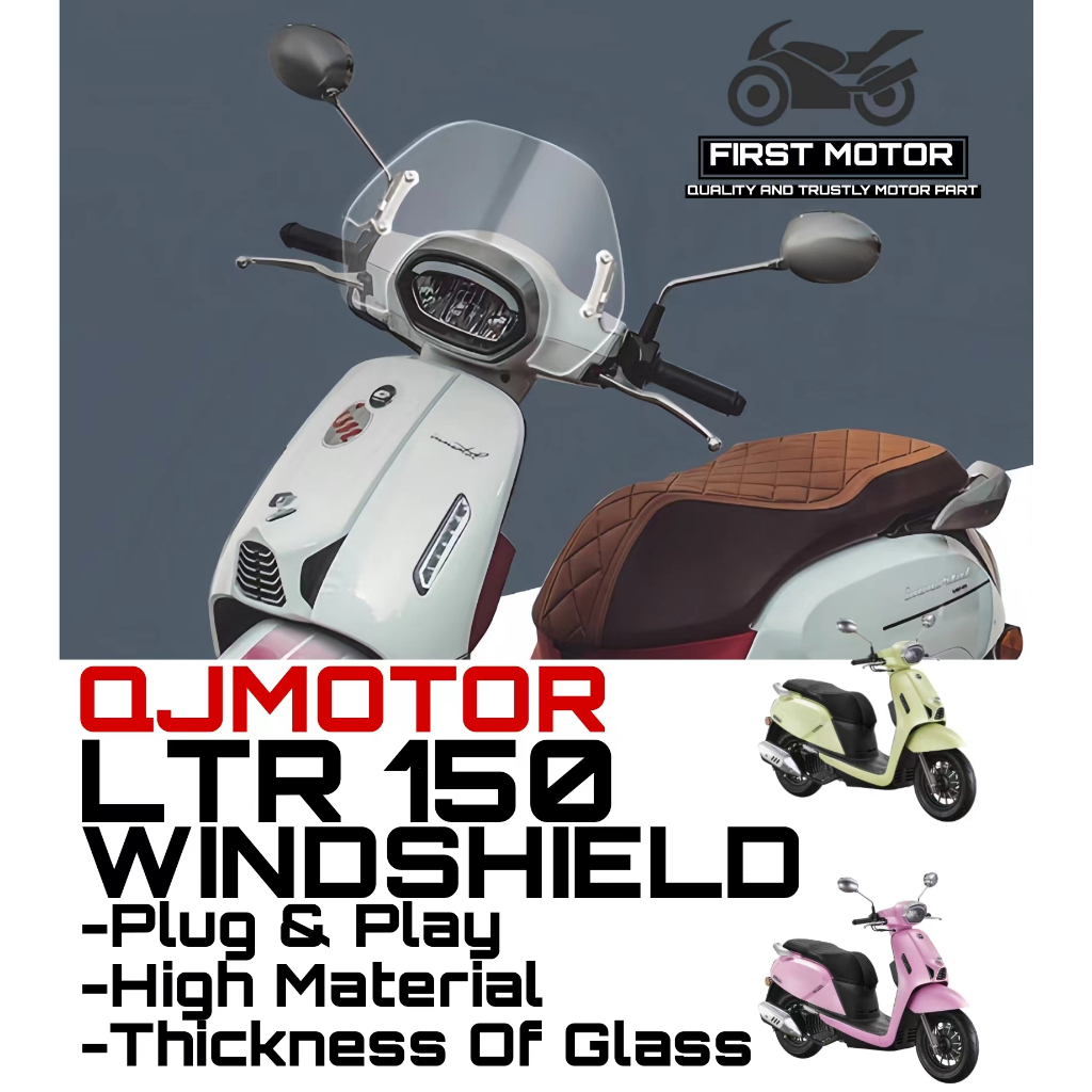QJMOTOR LTR 150 LTR150 Windshield Wind Shield Adjustable Accessories ...