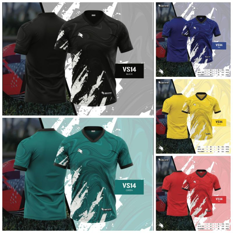 VIRUS SPORT VS14 Jersey Short Slevee Unisex / Jersi Bola Sepak / Jersi ...