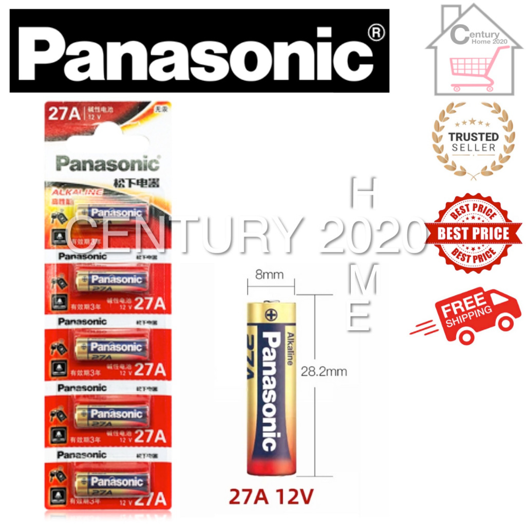PANASONIC 27A Alkaline Battery 12V 5pcs/card | Shopee Malaysia