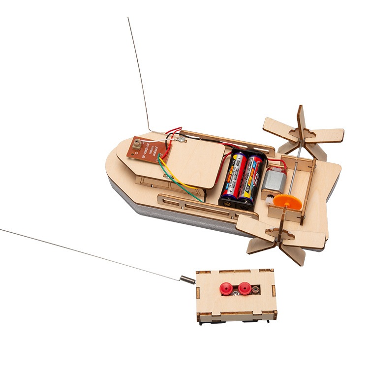 Project Rbt DIY Assembled RC Boat Model Kit Wooden Kids Science ...