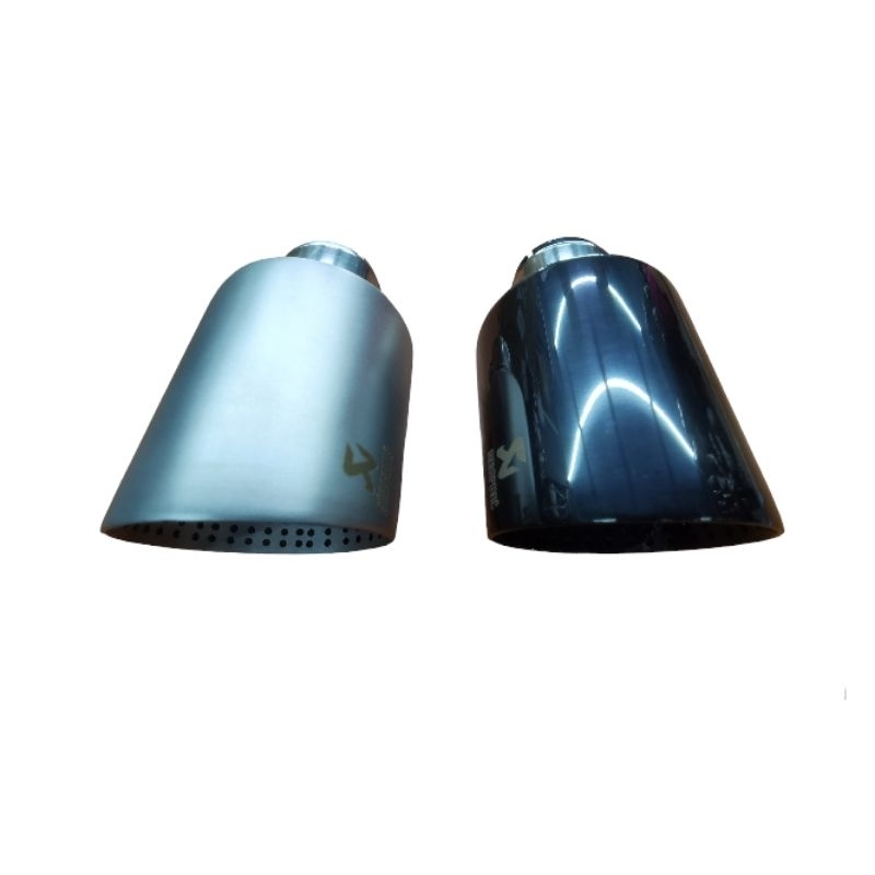 Akrapovic Matte Silver Gold / Titanium Black Car Muffler Exhaust Tip ...