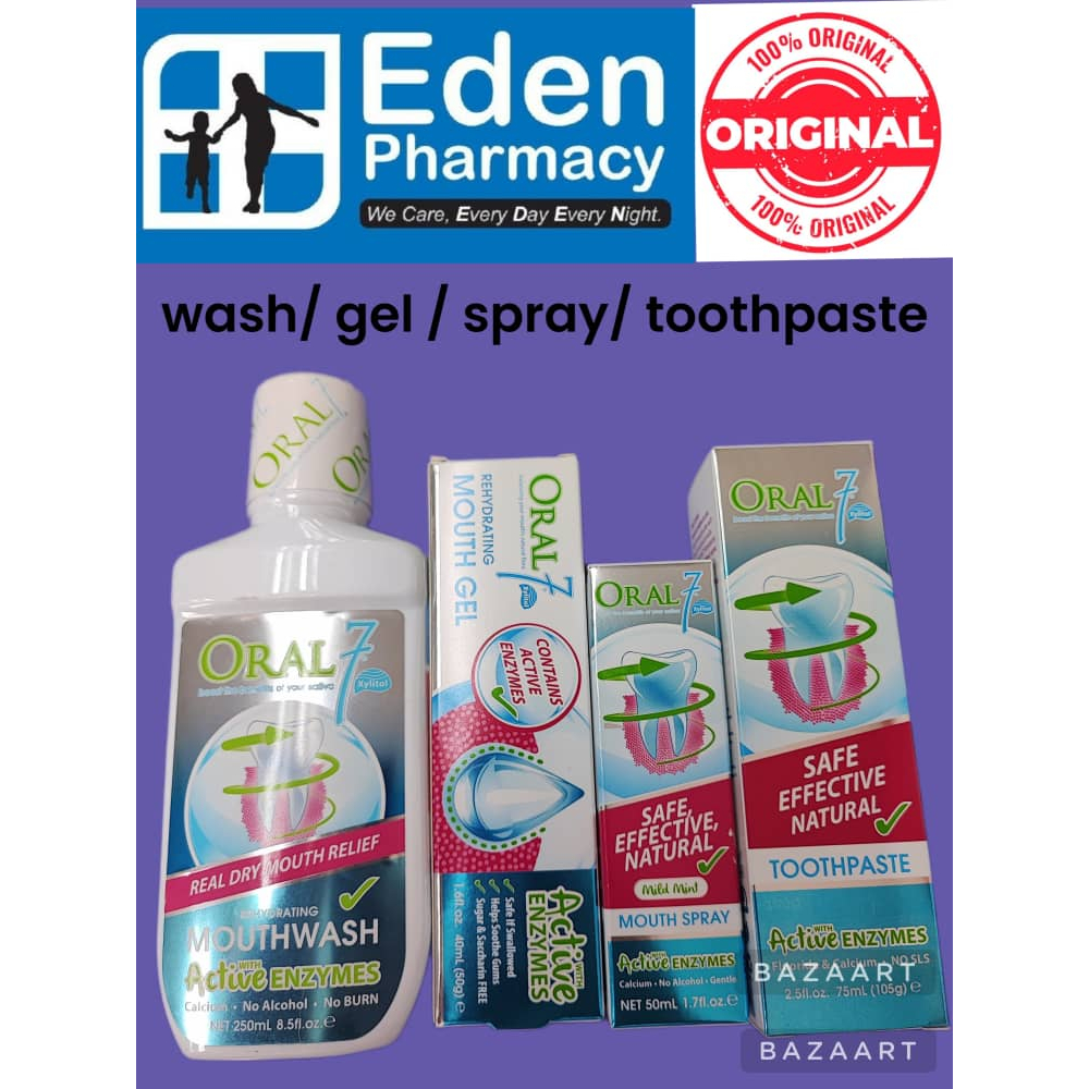 oral 7 mouth spray / mouth wash / toothpaste / active enzymes mouth gel ...