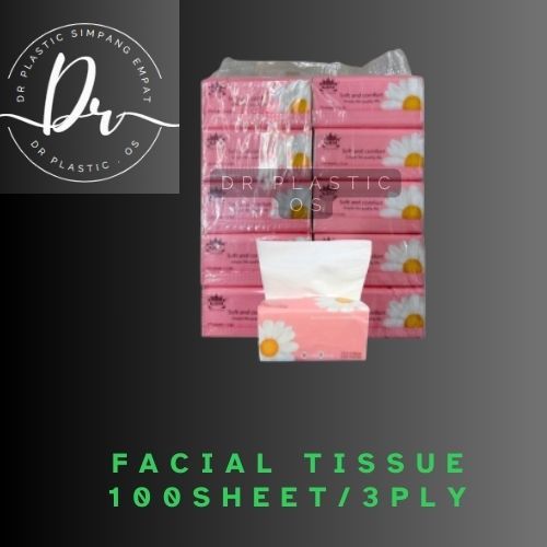 [Ready Stock] (10 PKT) KBM Facial Tissue 3 PLY / Tisu Muka (100s per ...