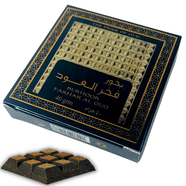 BUKHOOR FAKHAR ALOUD بخور [powder cake 40g] arabic bakhoor gaharu ...