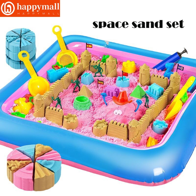 Happymall 39pcs / Space Kinetic Motion Sand Playset Pasir Angkasa Bukan Toksik Selamat untuk ...