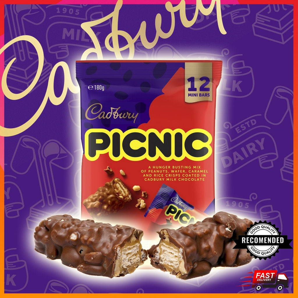 Cadbury Picnic Chocolate Sharepack 12 Pieces 180g | Shopee Malaysia