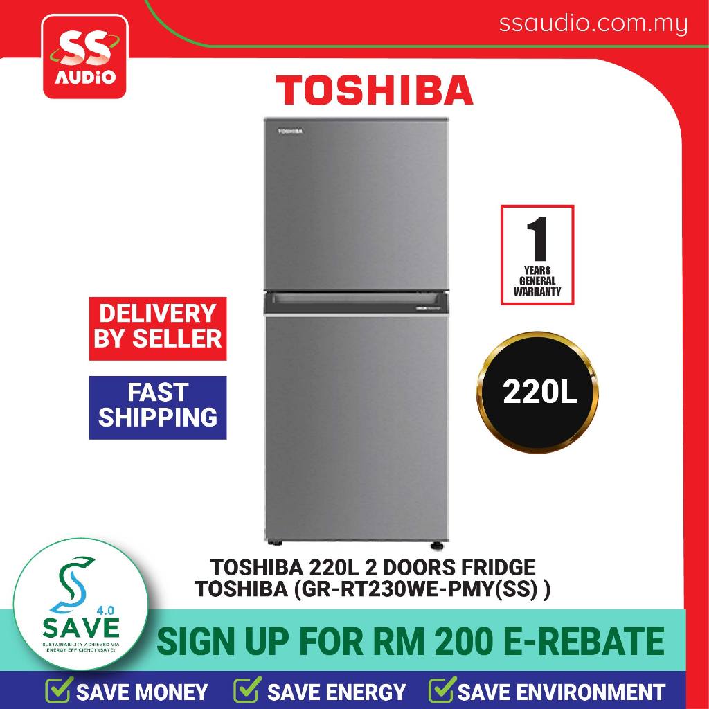 SEDA 4.0 VOUCHER 】Midea 200L 240L 280L Inverter Refrigerator 2 Door Fridge Peti Sejuk Peti Ais 2 ...