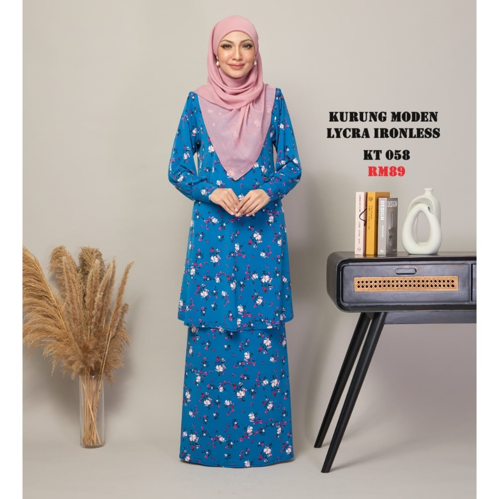 KT055-059 NEW Baju Kurung Moden Trisha Lycra Korea Selesa Cantik Anggun ...