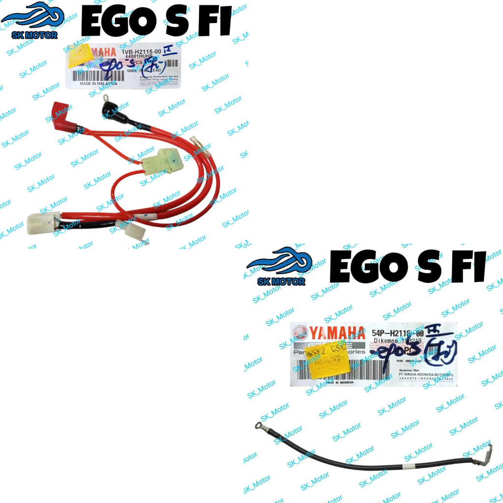 Yamaha EGO S FI Original Minus Lead Plus Starter Motor Wire Battery ...