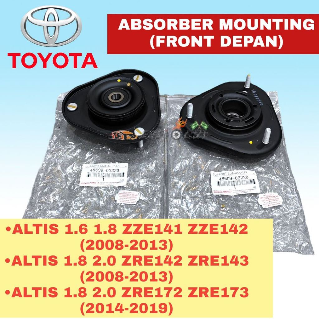 ORIGINAL JAPAN TOYOTA ABSORBER MOUNTING (FRONT DEPAN) - TOYOTA ALTIS 1. ...
