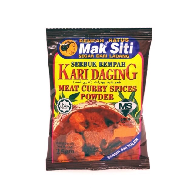 MAK SITI Serbuk Rempah Kari Daging/ Meat Curry Powder 250g Pack ...