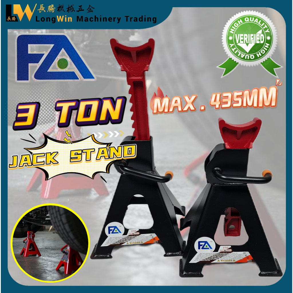 FA 3 Tons Heavy Duty Jack Stand for Automotive Repair Equipment Max ...