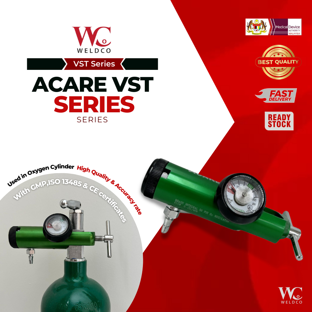 (MDA APPROVED) ACARE Click Type Oxygen Regulator CGA870 0-15LPM (VST ...