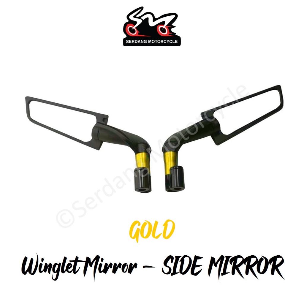 Winglet Side Mirror Cermin Sisi Stealth Wing Aero LC135 Y15 Y16 Honda ...