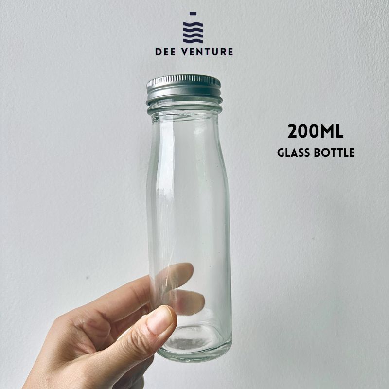 200ml Clear Glass Bottle with Screw Cap suitable for own branding ...