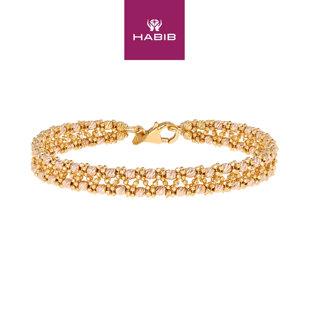 HABIB STELLA | Oro Italia 916 Yellow and Rose Gold Bangle GB83960920(RY ...