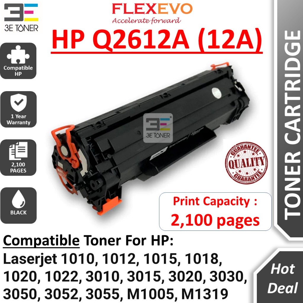 Compatible HP Q2612A 12A Toner for LaserJet 1010 1012 1015 1018 1020 1022 3015 3020 3050 3055 ...