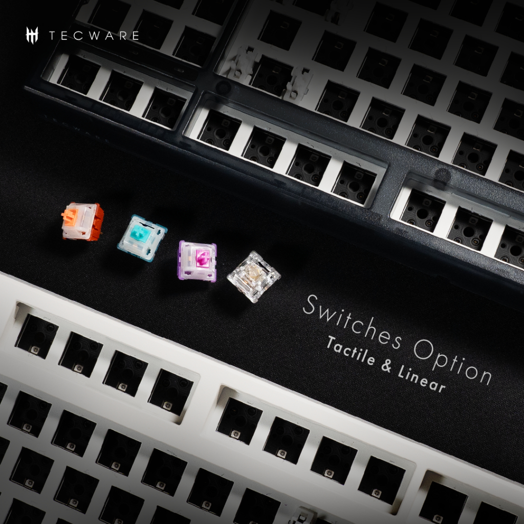 TECWARE VEIL 87 PRE-BUILT MECHANICAL KEYBOARD SET - (SMOKEY BLACK ...