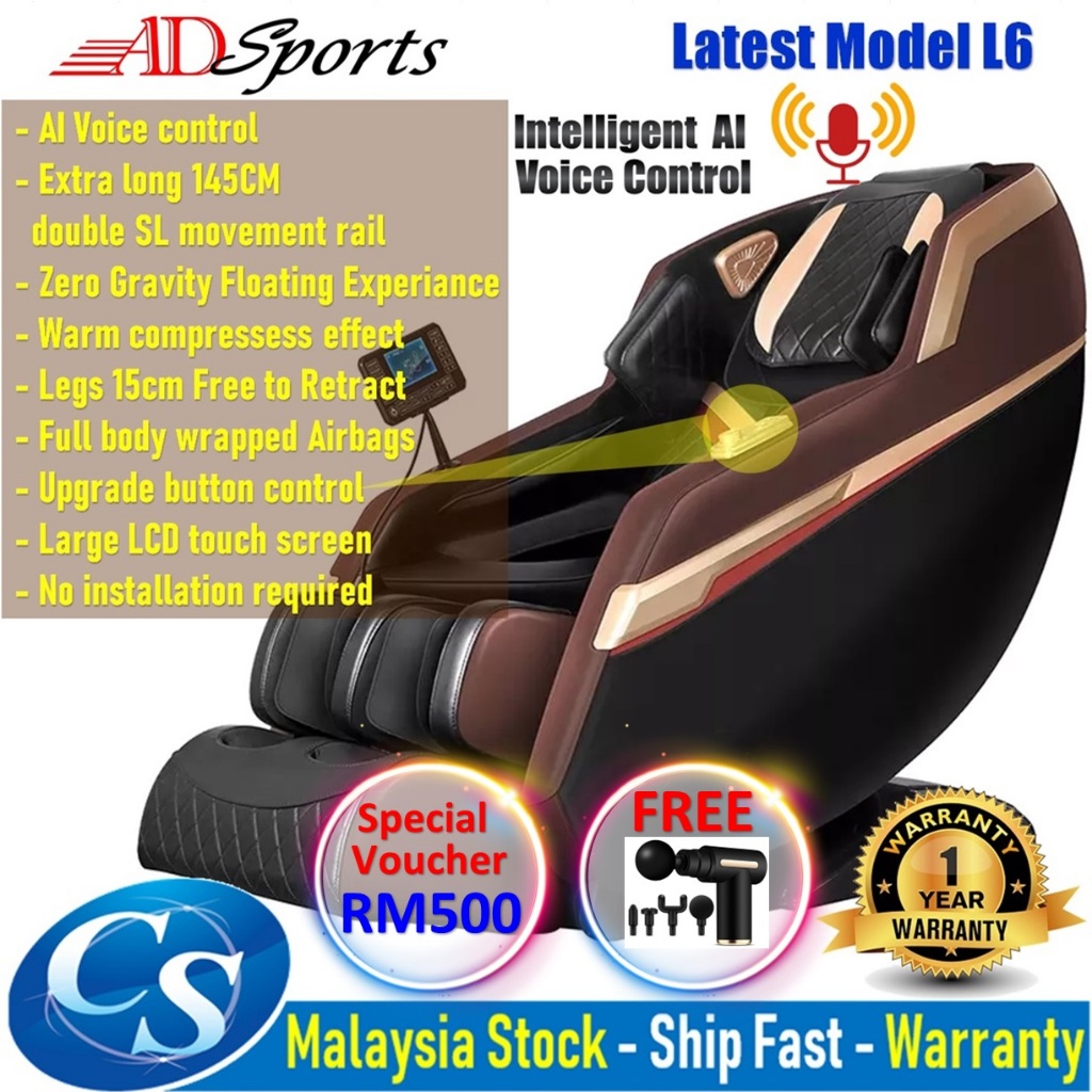 New Zero Gravity Full Body Electric Massage Chair L6 Recliner Smart ...