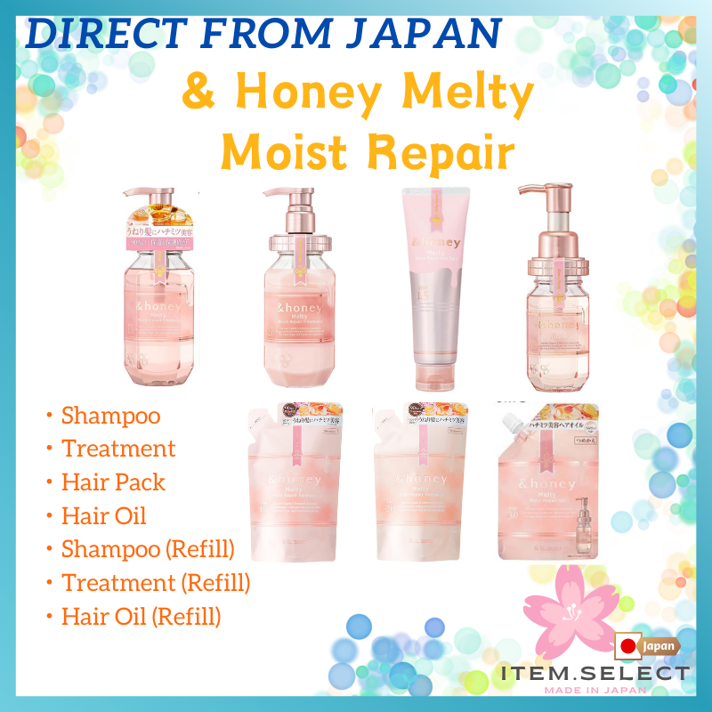 【Direct from Japan】 &honey Melty moist Shampoo/Treatment/Hair Oil/Hair Pack/Shampoo Refill ...