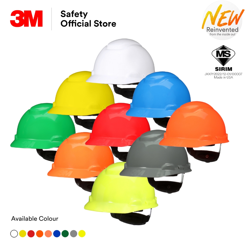 3M™ H-700SFR-UV DOSH SIRIM Safety Helmet/ Ratchet Hard Hat - White ...
