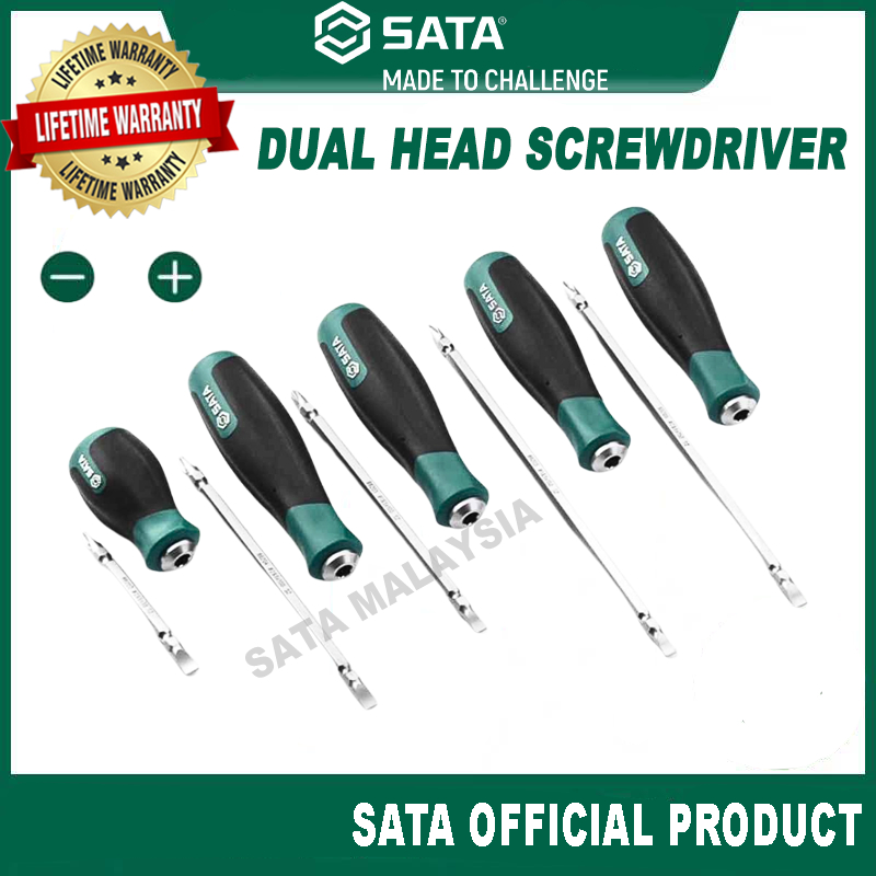 SATA T-Series Dual Head Screwdriver Phillips Slotted Screwdriver ...