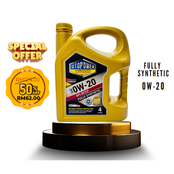 Engine Oil Otopower Lubricant SAE 0W-20 API SP/CF (Fully Synthetic ...
