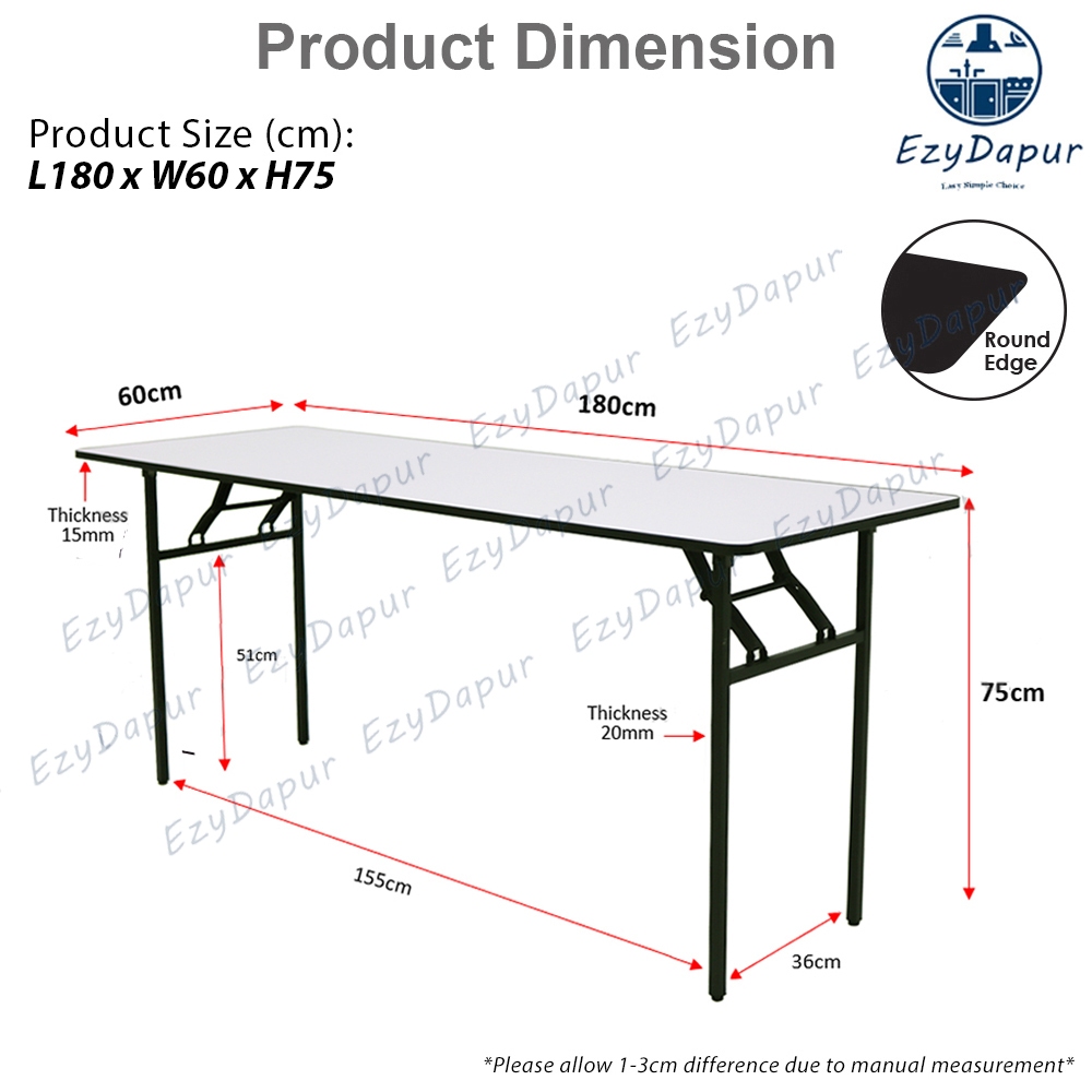 EZYD Foldable Banquet Table Event Table Catering Buffet HDPE Folding ...