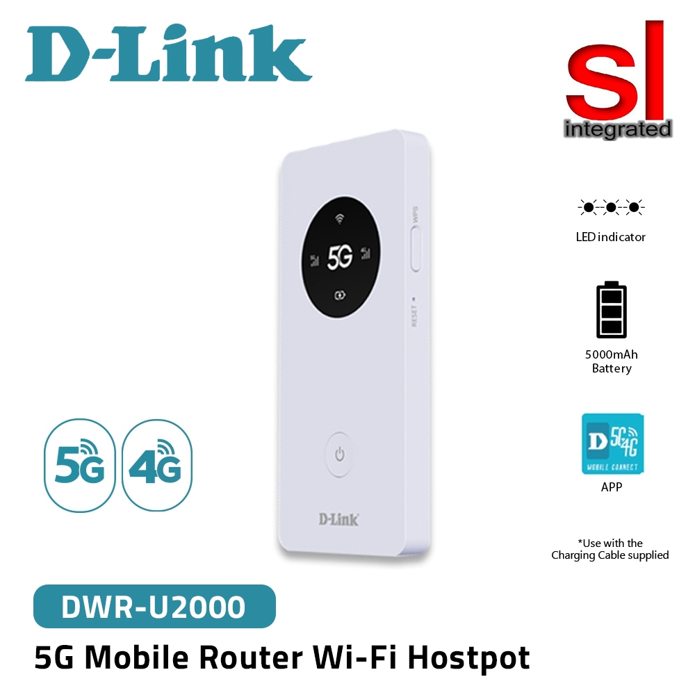 D-Link DWR-U2000 5G Mobile Router Wi-Fi Hostpot | 5G NR SA and NSA | 5G ...
