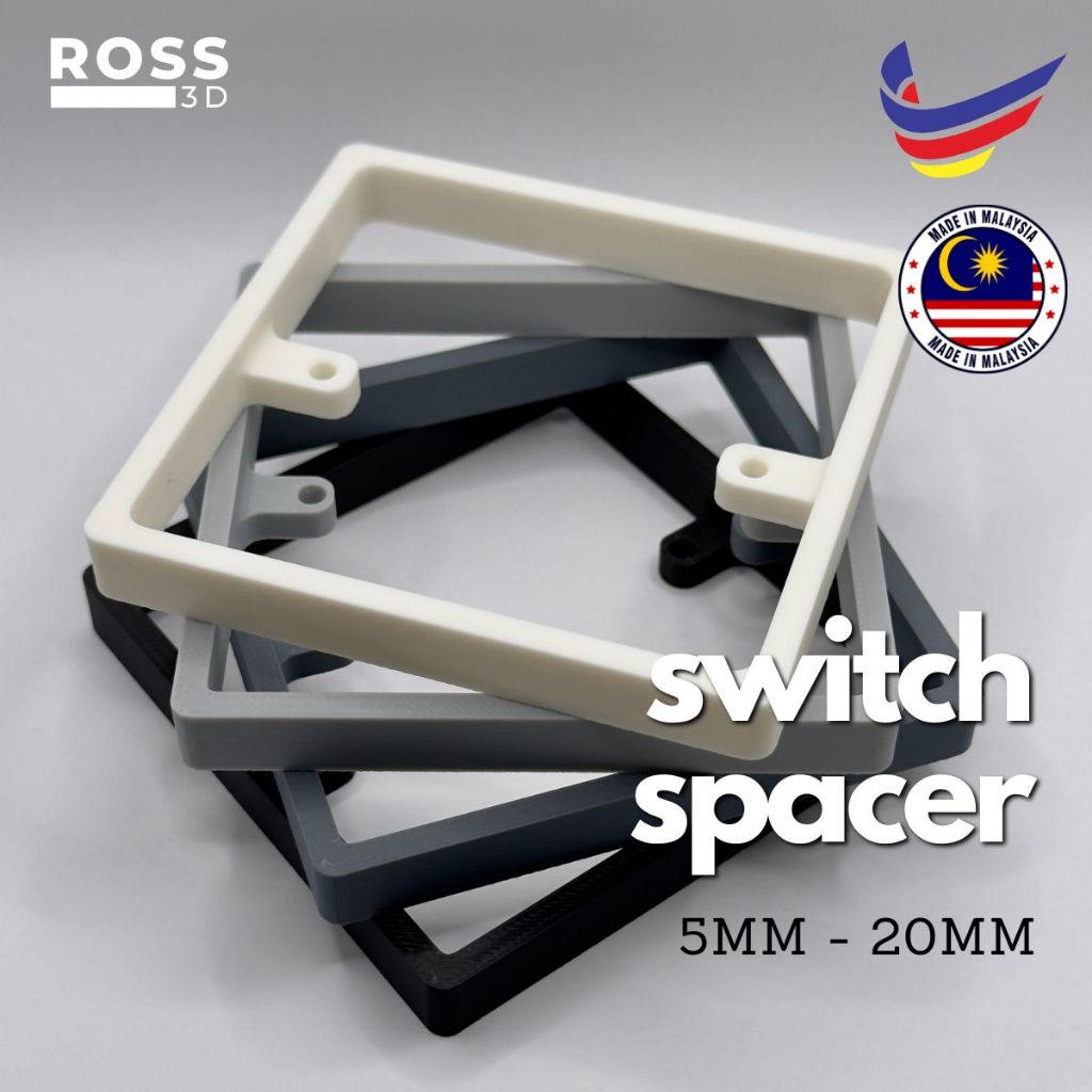 Smart Switch 3x3 Wall Spacer (5mm - 20mm) for Aqara / Sonoff / Tuya ...