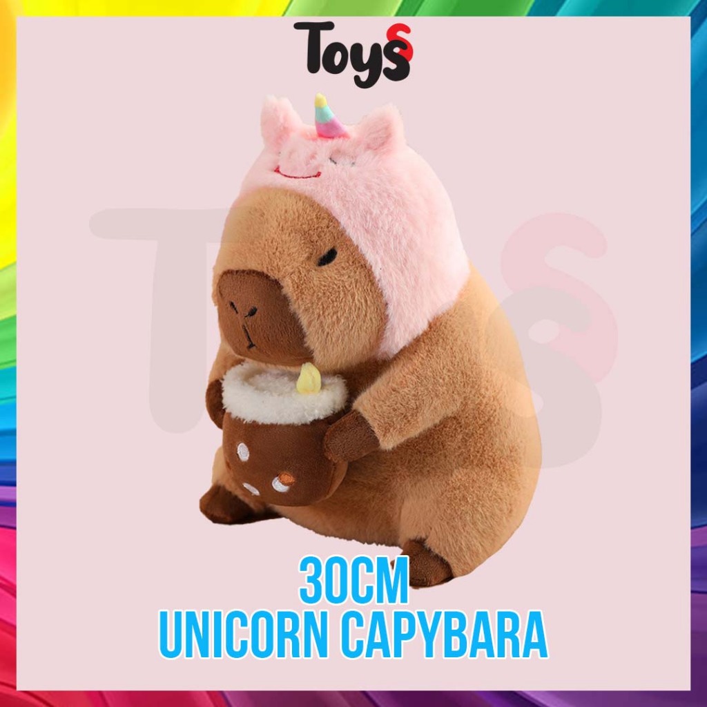 🍊Toyss Capybara Plush Toy Capibara Anak Patung Comel Capybara Plushie ...