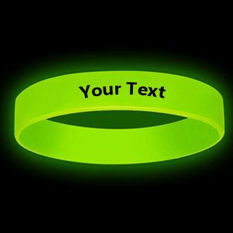 Custom Glow In Dark Silicone Wristband Custom Luminous Silicone ...