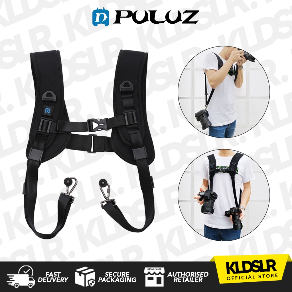 Puluz Double Strap Quick Release Double Shoulder Harness Belt for DSLR ...