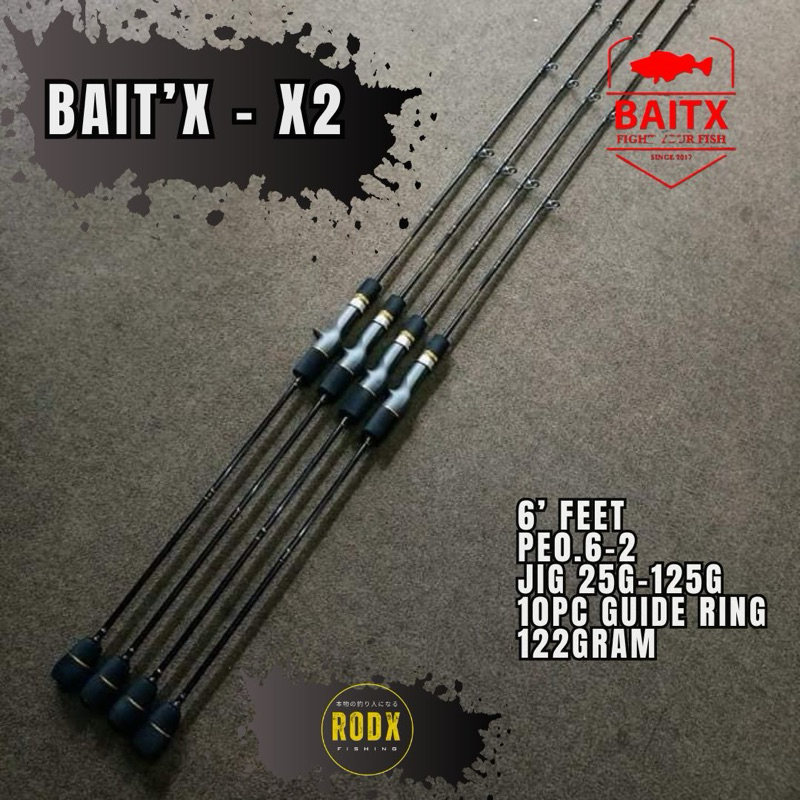 BAIT’X JIGGING ROD X2 PE0.6-2 Fully Fuji | Shopee Malaysia