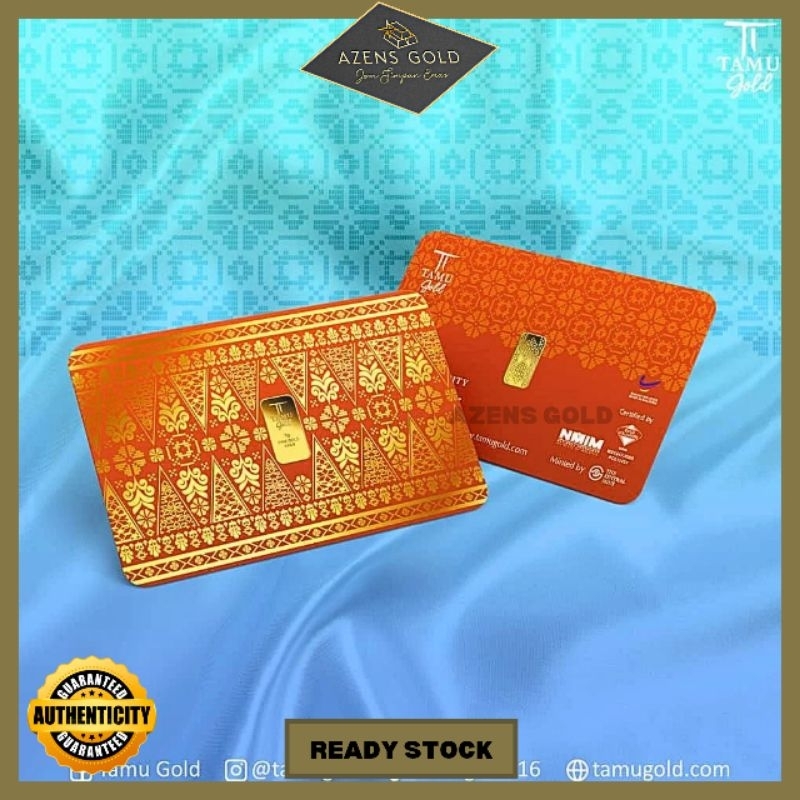 Tamu Gold Songket Edition 1g Gold Bar [Au999.9] (PG) (TG) | Shopee Malaysia