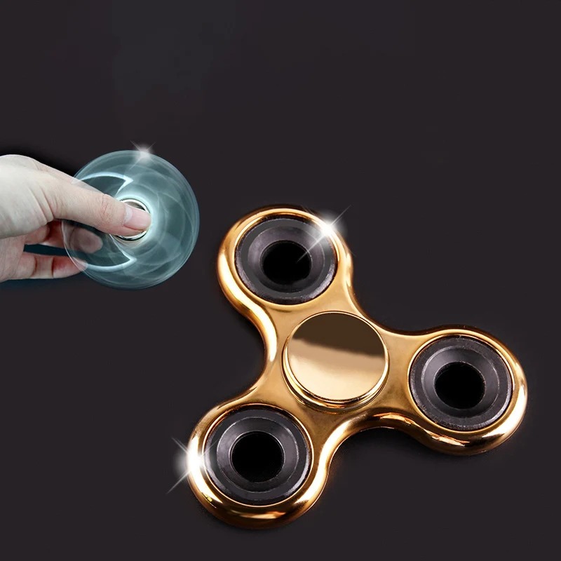 ABS Fingertip Gyro Electroplated Adult Children Spinner Toy Ease Anti ...